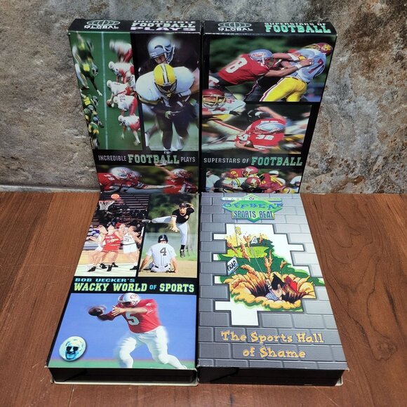 Media | Vintage Sports Football Classics On Vhs Lot Of 4 Tested | Poshmark